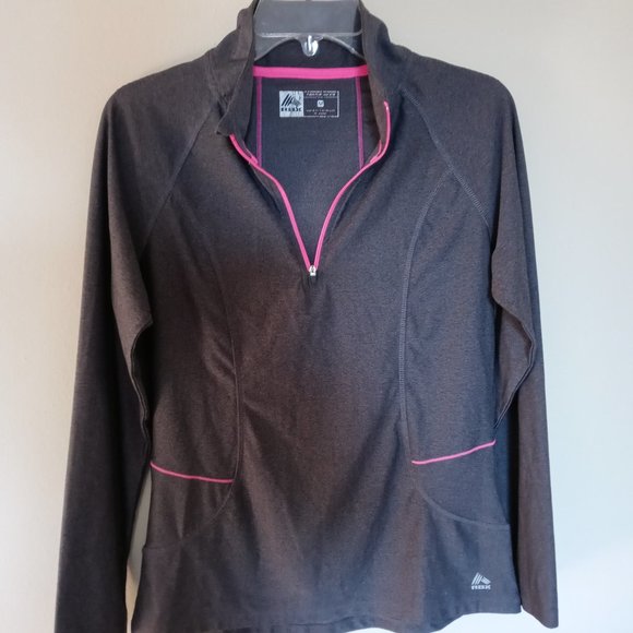 RBX | Tops | Rbx Zip Workout Top Medium Gray Pink | Poshmark